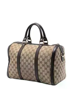 Gucci Medium Gg Canvas Joy Boston Bag Satchel - Neutrals