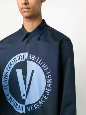 Versace Logo-print Cotton Shirt