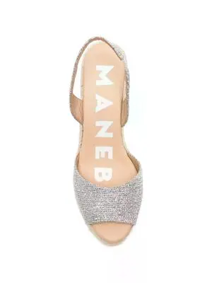 Manebí Glitter Detail Wedge Espadrilles
