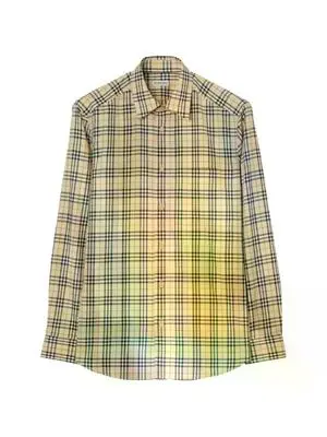 Burberry Check Cotton Shirt - Neutrals