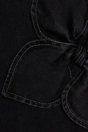 AREA Floral Appliquéd High-rise Straight-leg Jeans