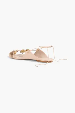 Farm Rio Beaded Leather Sandals
