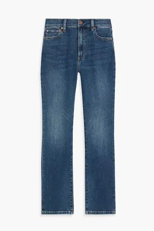 Alice + Olivia Alice Olivia Danica Highrise Straightleg Jeans - Dark Denim