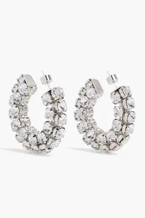 AREA Tone Crystal Hoop Earrings
