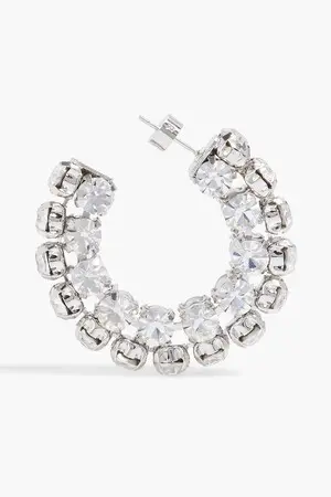AREA Tone Crystal Hoop Earrings