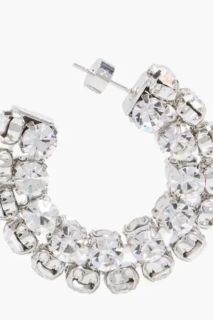 AREA Tone Crystal Hoop Earrings