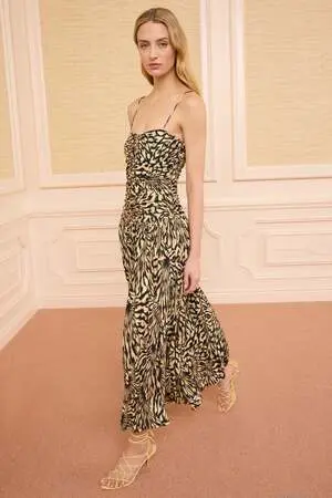 Ulla Johnson Arda Jersey Dress With Sweetheart Neckline - Celestite