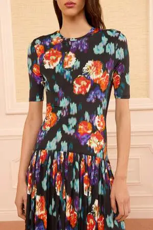 Ulla Johnson Sabine Jersey Dress In Floral