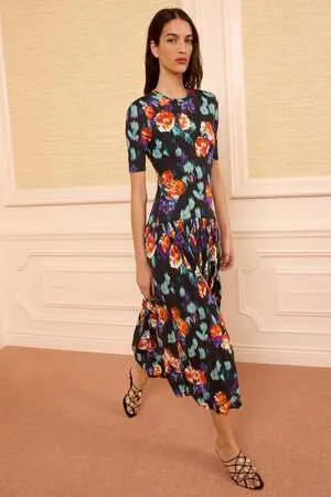 Ulla Johnson Sabine Jersey Dress In Floral