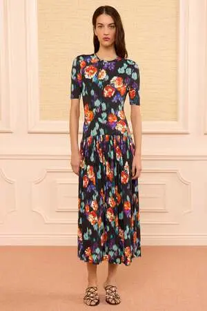 Ulla Johnson Sabine Jersey Dress In Floral