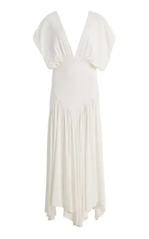 Paris Georgia Sloane Ruffled Midi Dress - White