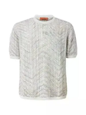 Missoni Openwork-knit Cotton And Viscose Polo Shirt