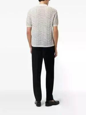 Missoni Openwork-knit Cotton And Viscose Polo Shirt