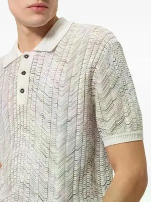 Missoni Openwork-knit Cotton And Viscose Polo Shirt