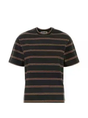 JIL SANDER Striped Embroidered T-shirt