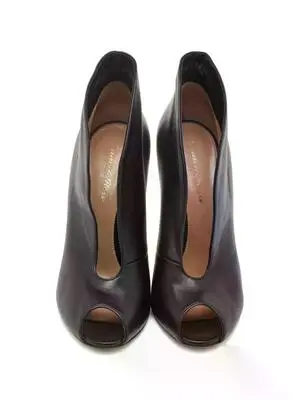 GIANVITO ROSSI Peep-toe Ankle Boots - Black