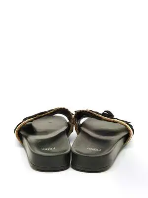 Fendi Bow-detail Knit Slides