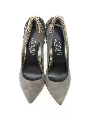 LORIBLU Chain-fringe Pointed-toe Pumps