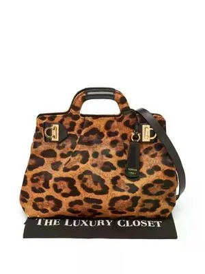 FERRAGAMO Leopard-print Tote Bag