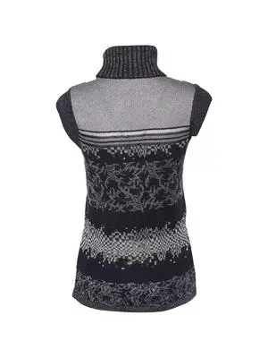 Kenzo Intarsia Sleeveless Roll Neck Top