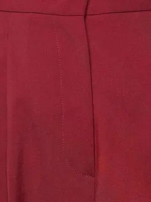 Max Mara Virgin Wool Wide-leg Trousers - Red