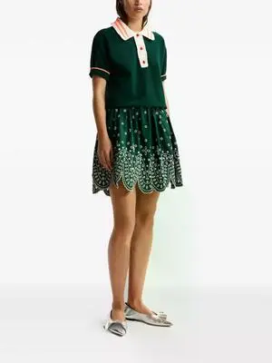Essentiel Antwerp Lace-trimmed Polo Top