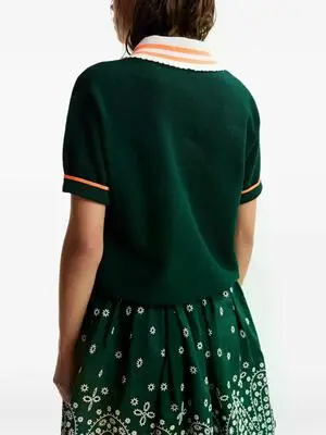 Essentiel Antwerp Lace-trimmed Polo Top