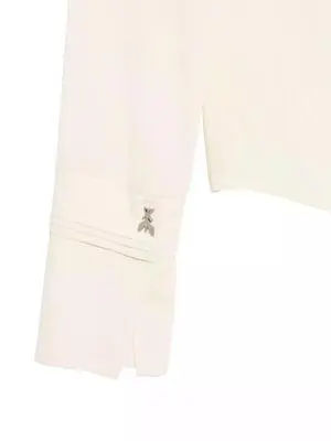 Patrizia Pepe Tie-neck High-neck Blouse - Neutrals