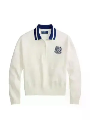 Polo Ralph Lauren Waffle-knit Embroidered Sweater - Neutrals
