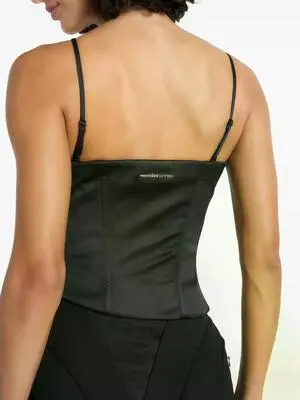 Manière De Voir Asymmetric Satin Corset Top