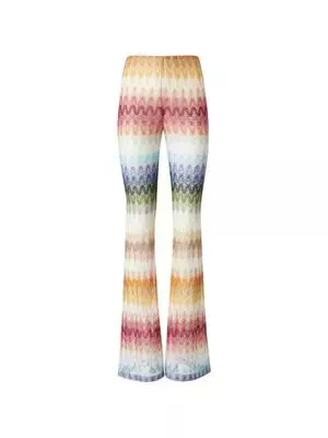Missoni Flared Trousers With Dégradé Lace Motif - Neutrals