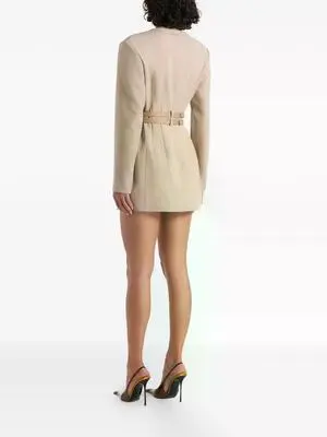 Manière De Voir Sierra Double-breasted Belted Blazer Dress - Neutrals