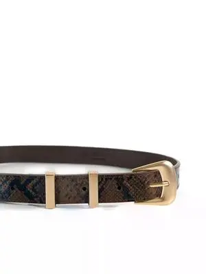 Manière De Voir Gold Python Embossed Belt