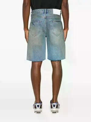 PURPLE BRAND Distressed Raw-cut Denim Shorts