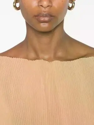 Alberta Ferretti Sleeveless Boat Neck Ribbed Top