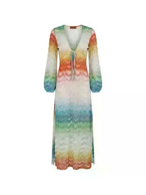 Missoni Zigzag Knit Maxi Dress - Blue