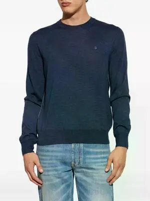 Alexander McQueen Skull Embroidered Wool Sweater