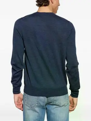 Alexander McQueen Skull Embroidered Wool Sweater