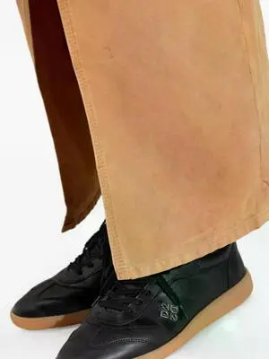 Dsquared2 Logo Plaque Leather Sneakers - Black