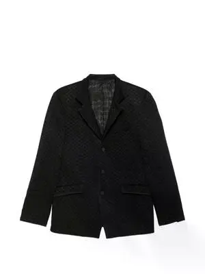 Karl Lagerfeld Monogram-pattern Notched-lapel Blazer