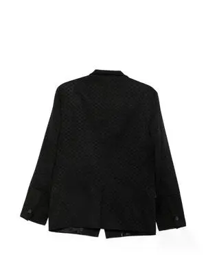 Karl Lagerfeld Monogram-pattern Notched-lapel Blazer