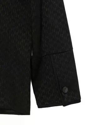 Karl Lagerfeld Monogram-pattern Notched-lapel Blazer