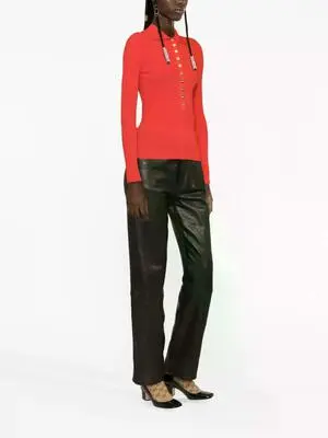 Gucci Ribbed Knit Polo Shirt