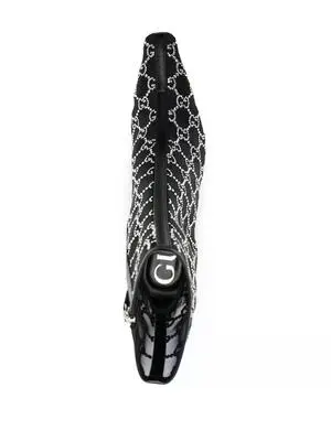 Gucci Embellished Gg Monogram Ankle Boots