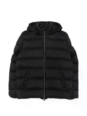 Herno Quilted Hooded Jacket - Black