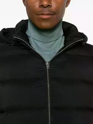 Herno Quilted Hooded Jacket - Black