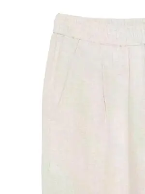 LOW BRAND Beige Linen Elasticated Waistband Trousers
