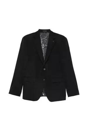 Karl Lagerfeld Notched-lapels Single-breasted Blazer - Black