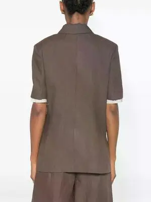 VICOLO Double-breasted Short Sleeve Blazer