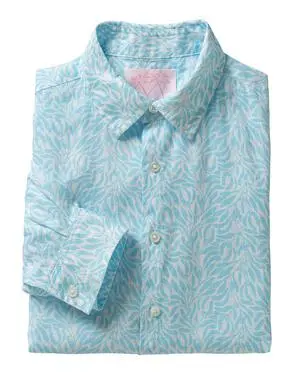 PINK HOUSE Linen Shirt Sealeaf - Blue